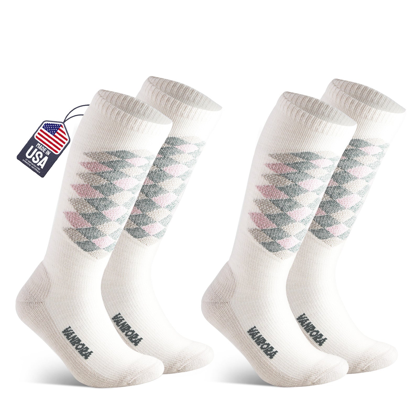 Merino Wool Kids Ski Socks Keystone 2-Pair – Vanrora